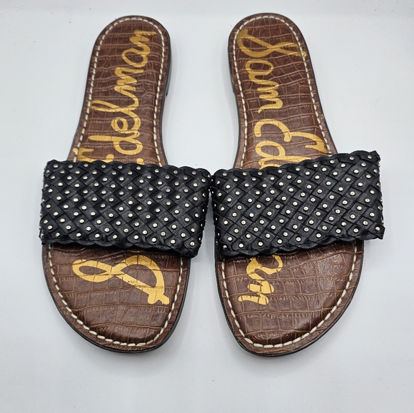 Sam Edelman | Shoes | Sam Edelman Geraldine Black Woven Embellished ...
